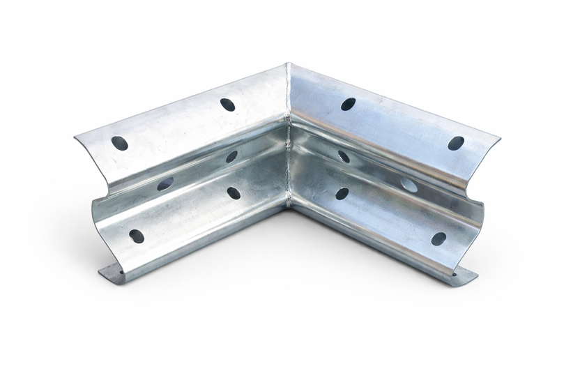 Armco Internal 90 Degree Corner Section - Galvanised / Yellow – Barrier ...